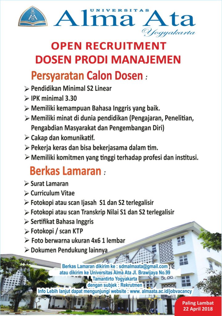 Iklan Manajemen - Universitas Alma Ata Yogyakarta