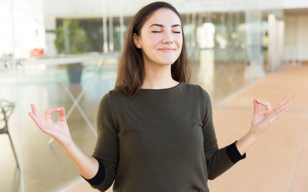 peaceful-smiling-beautiful-woman-making-zen-gesture_74855-3006 ...